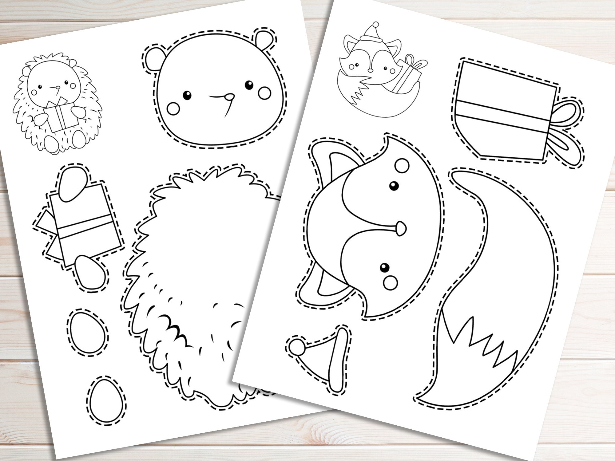 Christmas Scissor Cutting Printable Activity Cut and Paste Worksheets ...