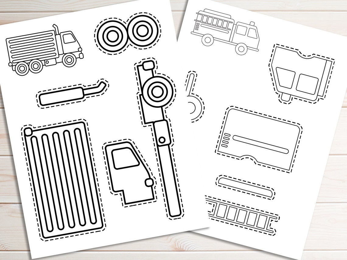 Scissor Cutting Printable Activity Cut and Paste Worksheets | Etsy Canada