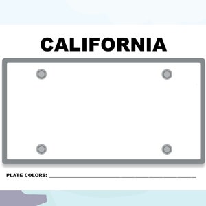 License Plate Scavenger Hunt Road Trip Game for Kids in the Car Find ...