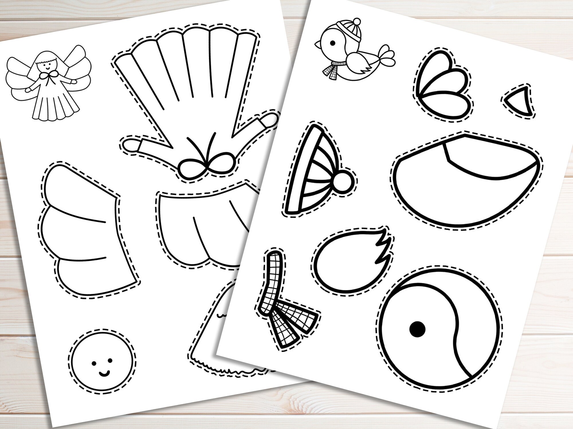 Christmas Scissor Cutting Printable Activity Cut and Paste Worksheets ...