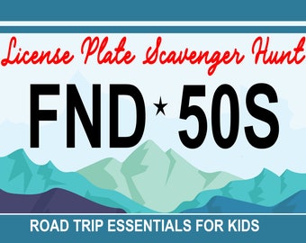 License Plate Scavenger Hunt - Etsy