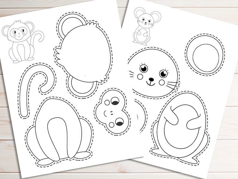 Scissor Cutting Printable Activity Cut and Paste Worksheets - Etsy Canada