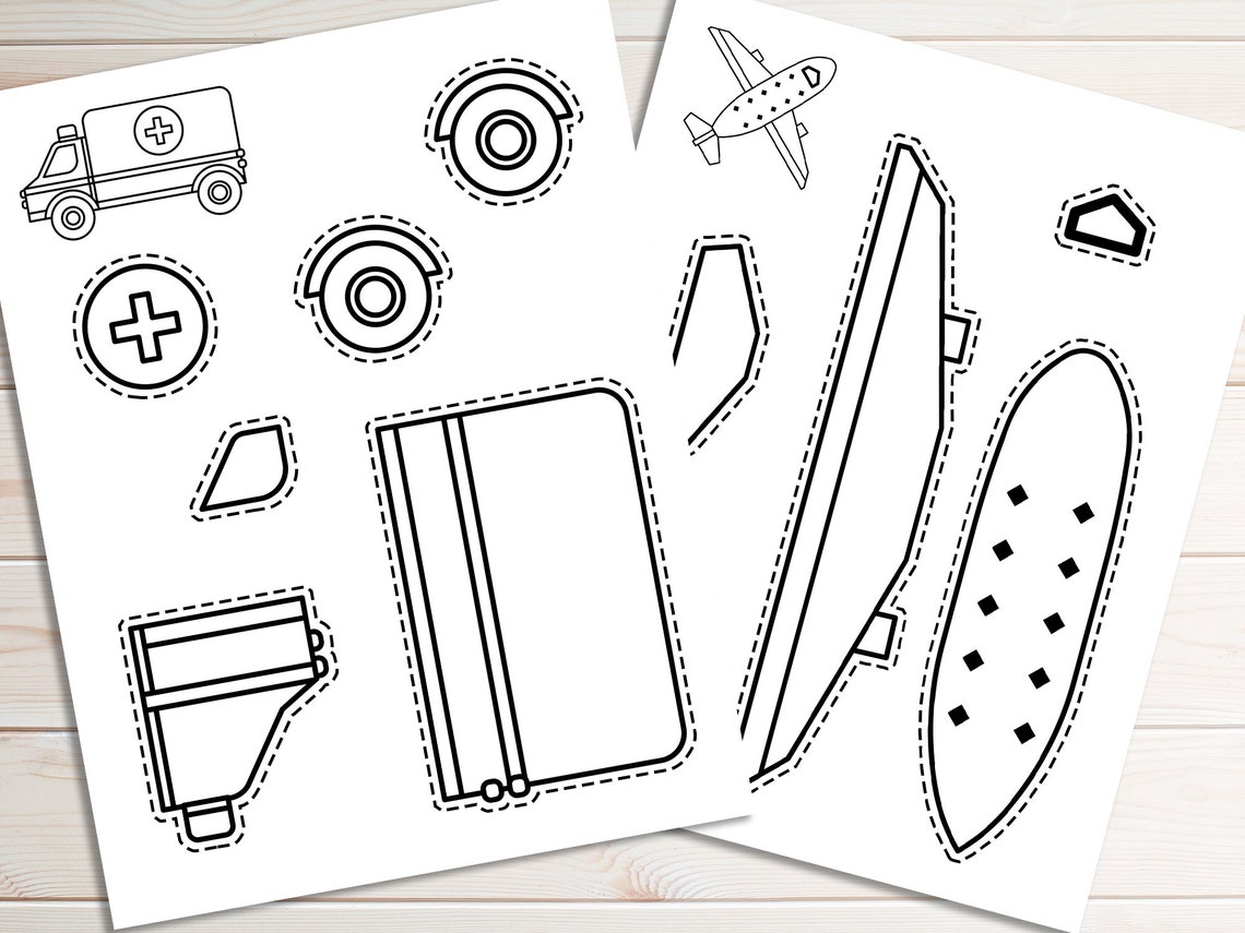 Scissor Cutting Printable Activity Cut and Paste Worksheets - Etsy Canada