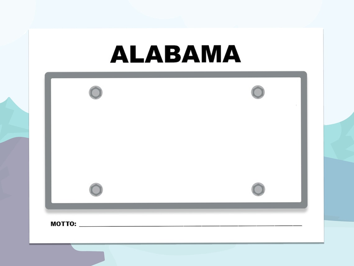 License Plate Scavenger Hunt Road Trip Game for Kids in the Car Find ...