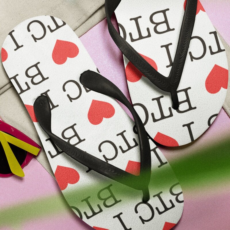 Heart Flip Flops - Etsy