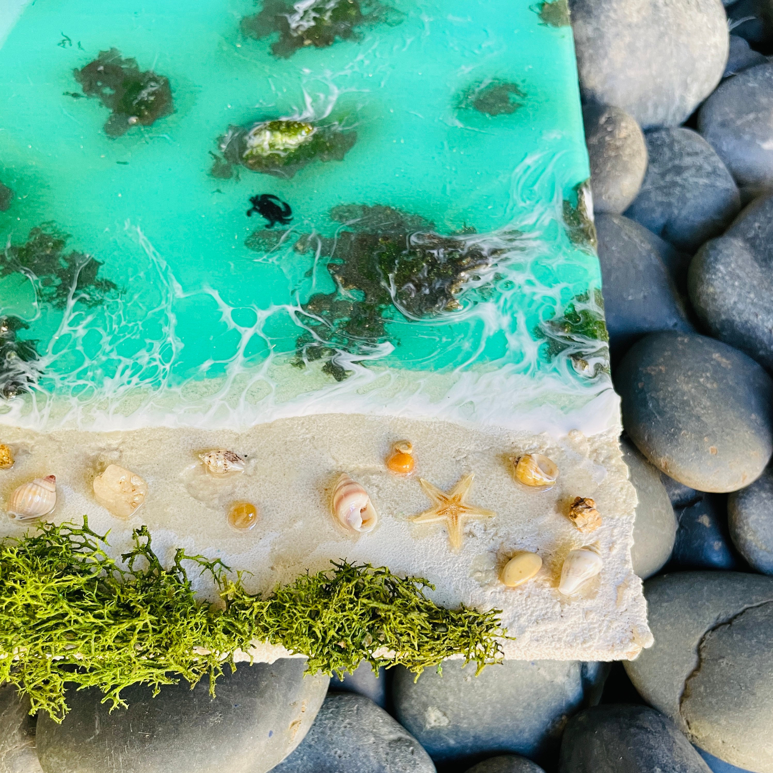 3D Ocean Reef Seashell Wave Wall Art Hawaiian Beach Sea Green - Etsy