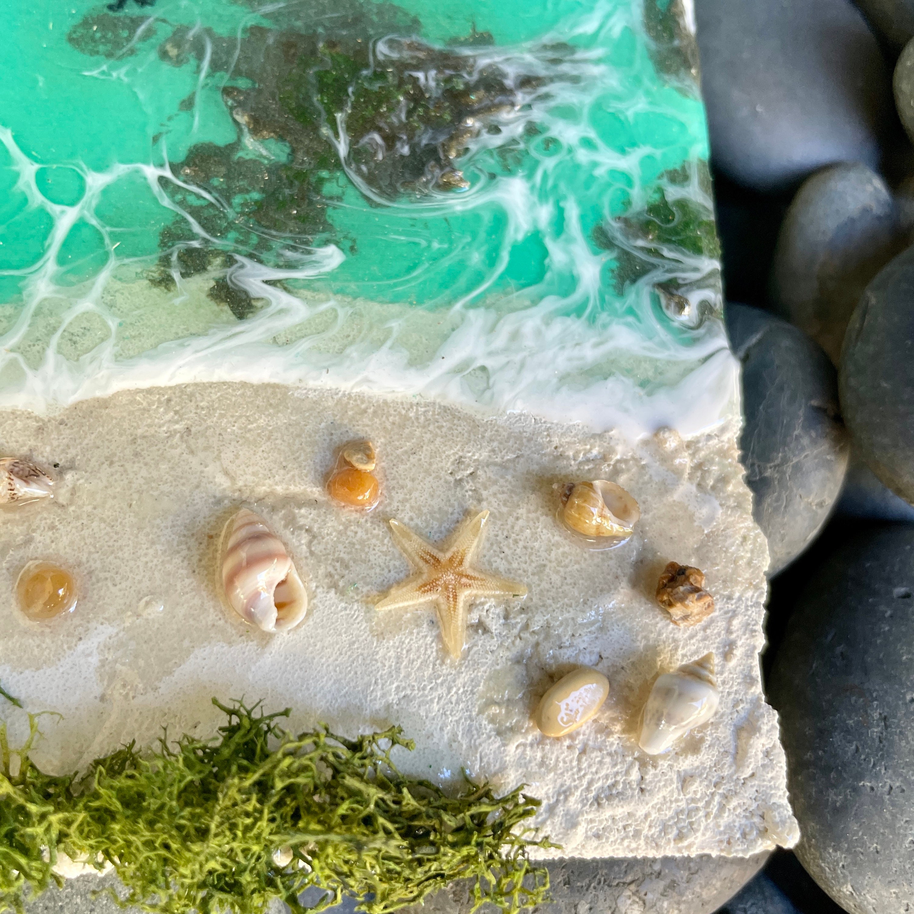 3D Ocean Reef Seashell Wave Wall Art Hawaiian Beach Sea Green - Etsy