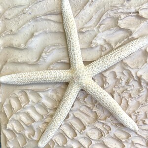Neutral Textured Beach Ocean Starfish Art- Tropical Seashore Wave Decor ...