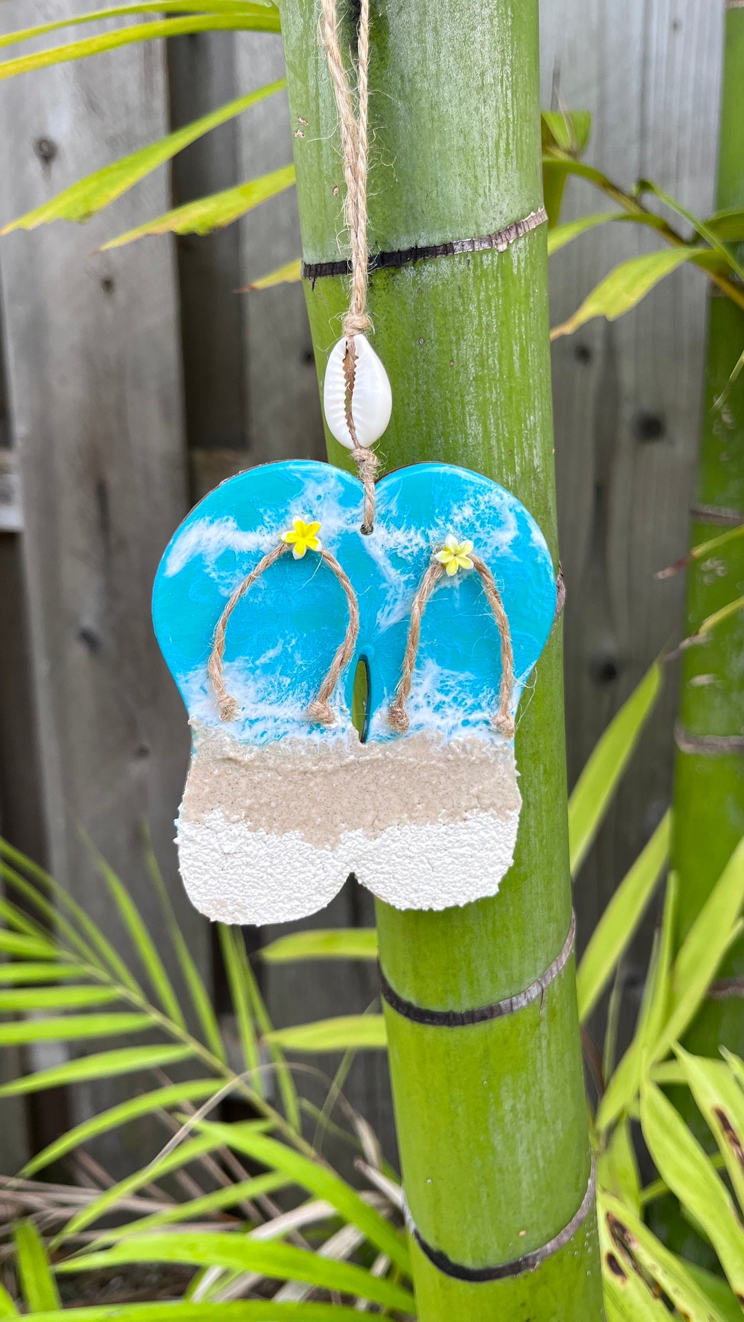 Ocean Flip Flop Slippers Beach Ornament Hawaiian Christmas Secret Santa ...