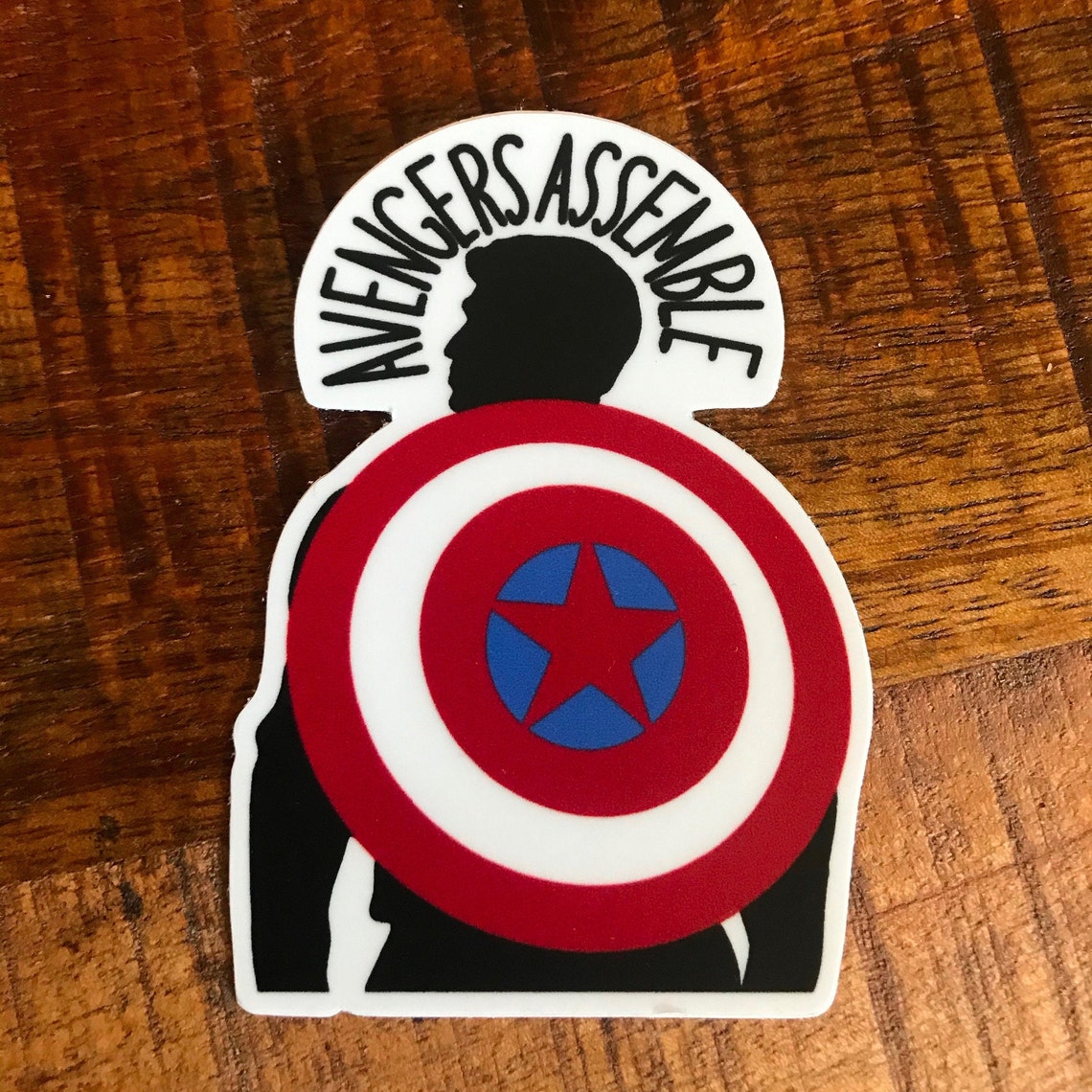 Captain America Sticker // Steve Rodgers // Marvel Stickers // - Etsy