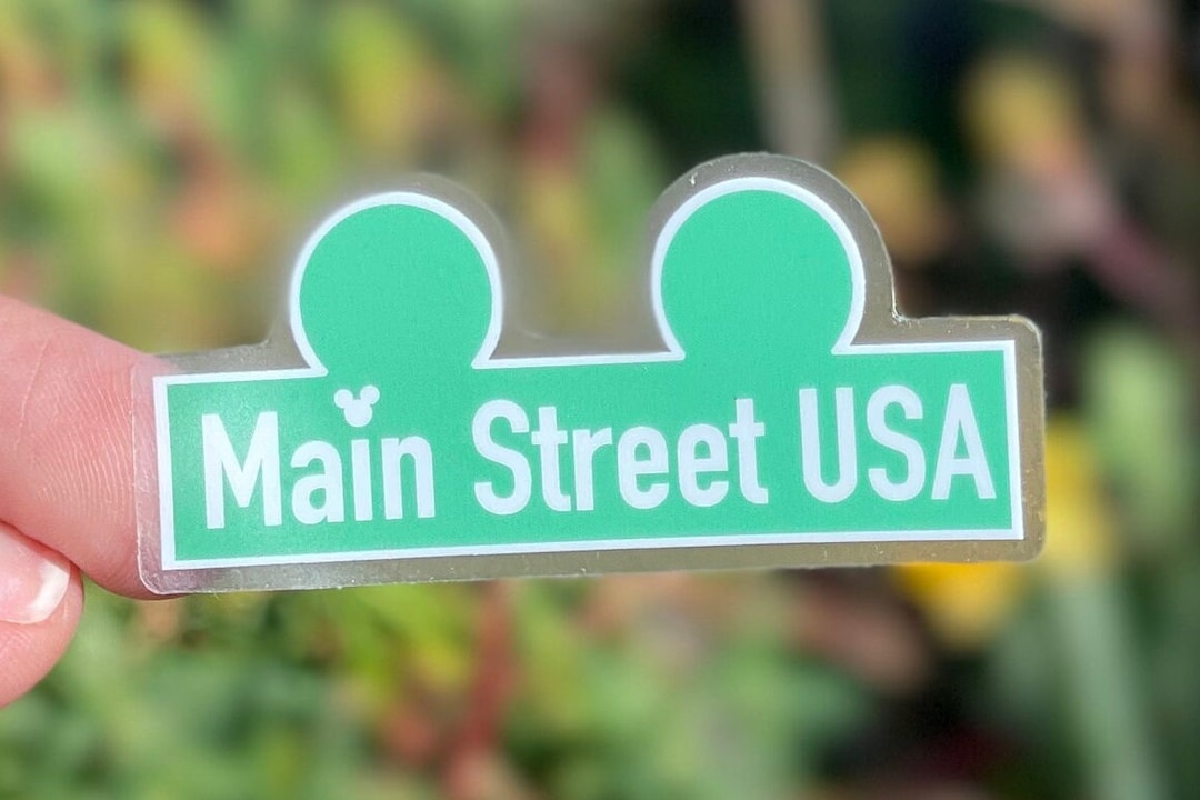 Disney Main Street U.S.A Street Sign Sticker// Main Street U.S.A ...