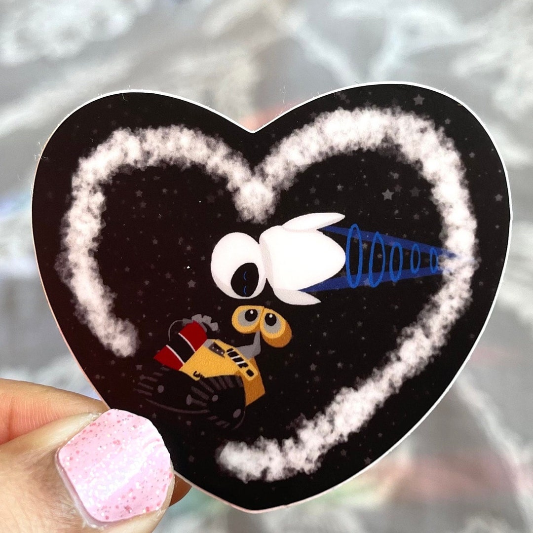 Disney Pixar Walle and Eva Heart Sticker// Walle// Eva// Walle Plant ...