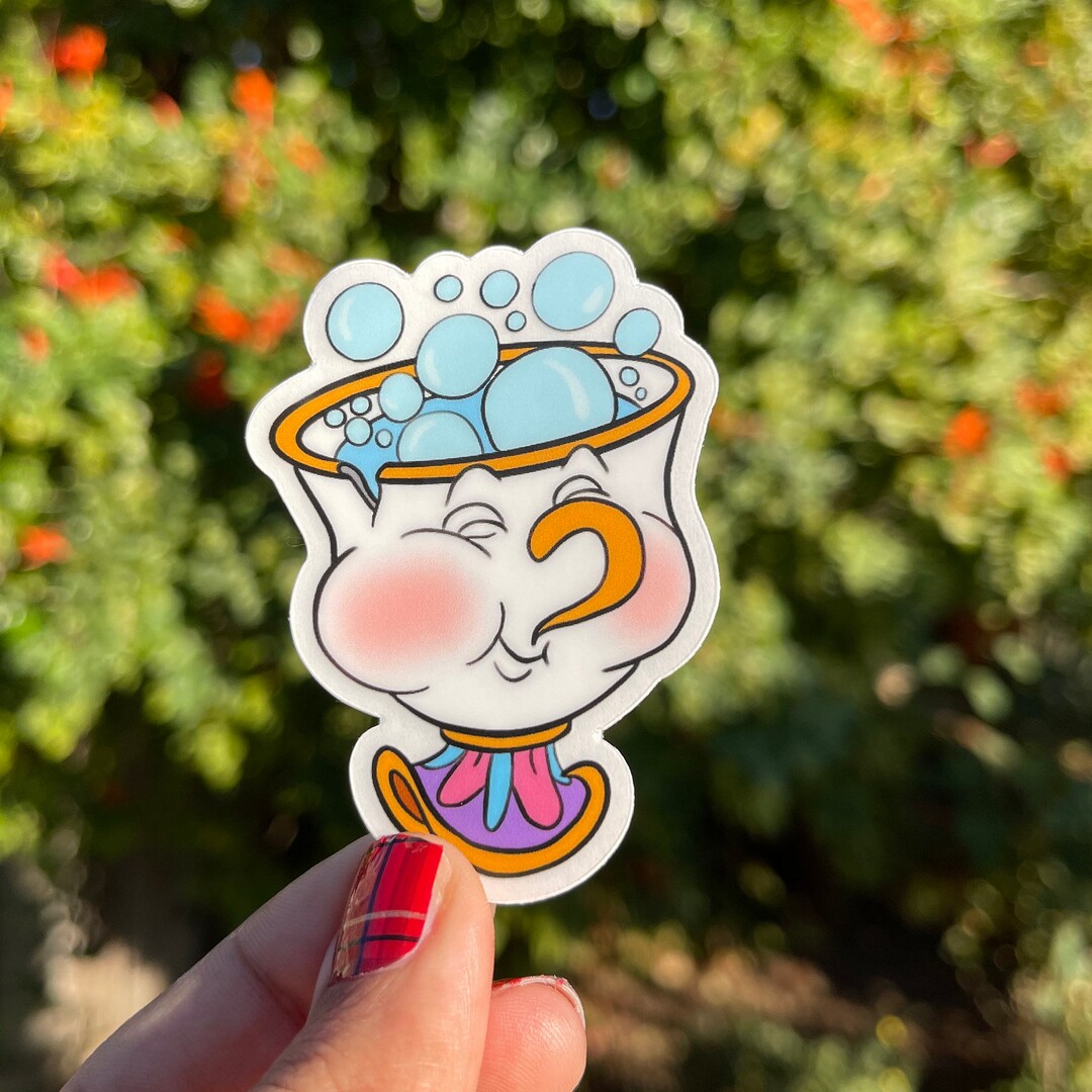 Chip Sticker // Beauty and the Beast Sticker // Belle Sticker // Disney ...