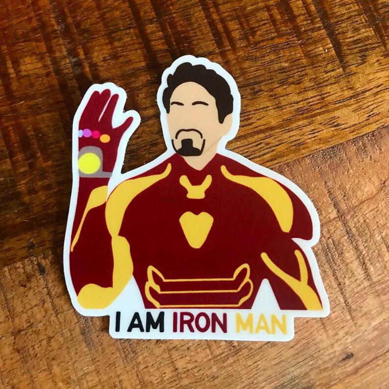 Iron Man Sticker // Tony Stark // Marvel Stickers // Avengers | Etsy