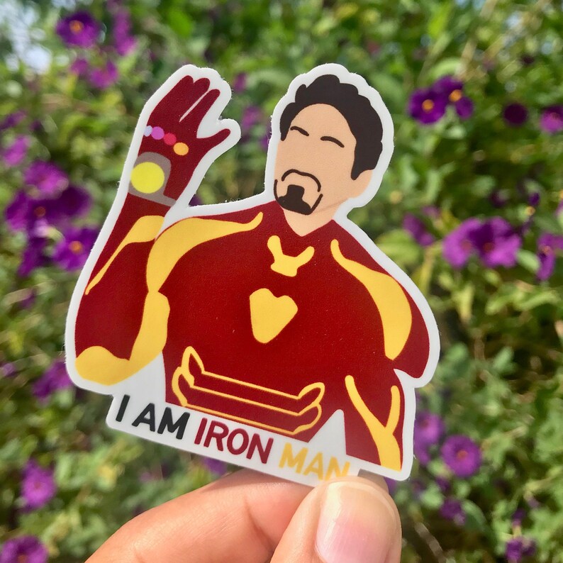 Iron Man Sticker // Tony Stark // Marvel Stickers // Avengers | Etsy
