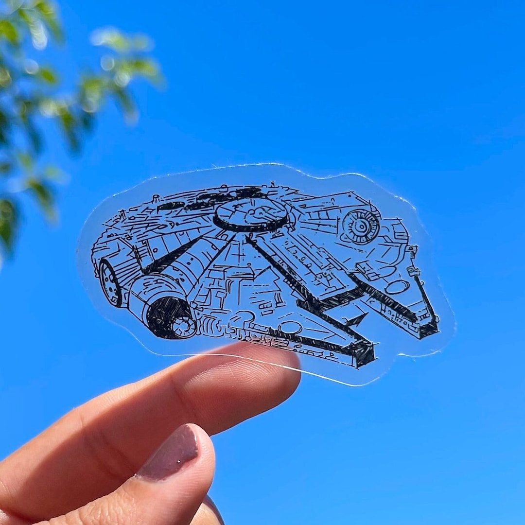 Disney Millennium Falcon Star Wars Sketch Sticker // Disney Millennium ...