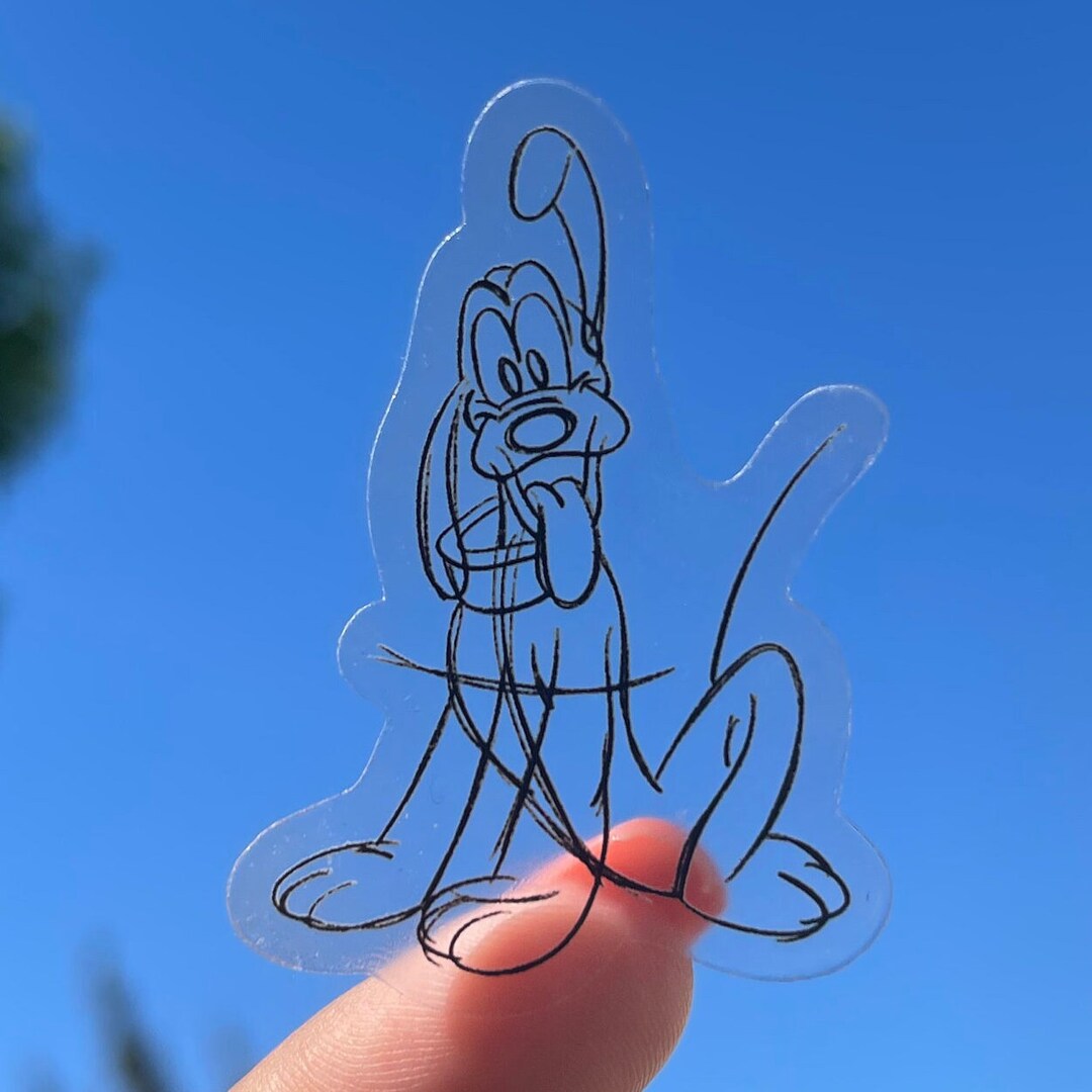 Disney Pluto Sketch Sticker // Pluto Sticker // Disney Sticker (CLEAR ...