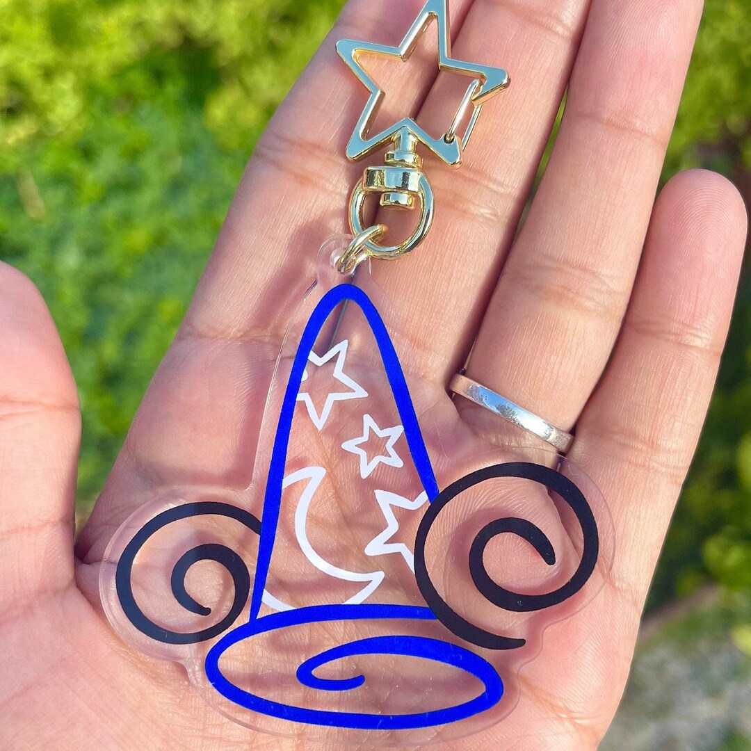 Disney Mickey Mouse Sorcerer Hat Double-sided Hard Acrylic Keychains ...