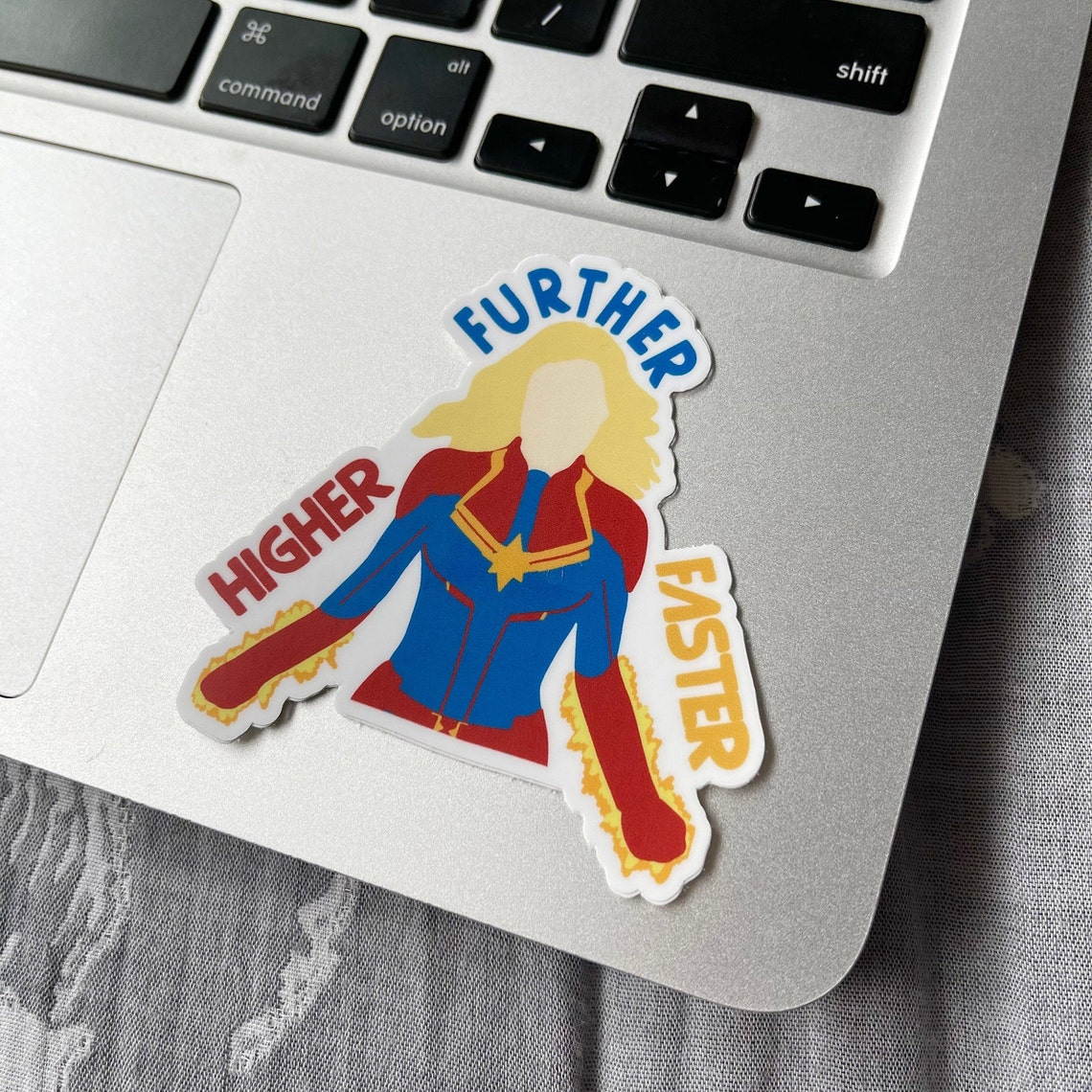 Captain Marvel Sticker //carol Danvers Sticker // Marvel - Etsy