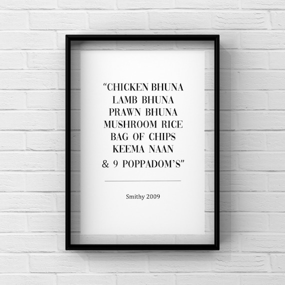 Gavin & Stacey Smithy's Indian Order - Etsy Italia