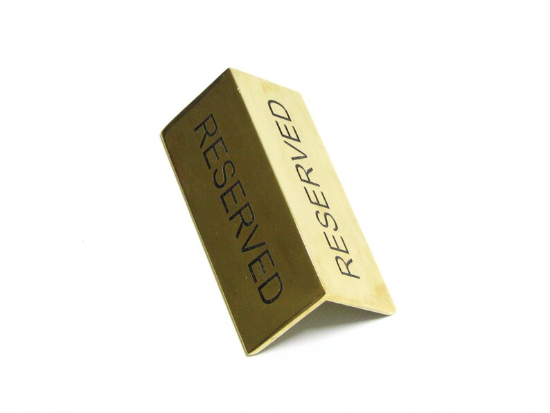RESERVED Desk Sign Personalized Solid Brass Desk Name Plate | Etsy