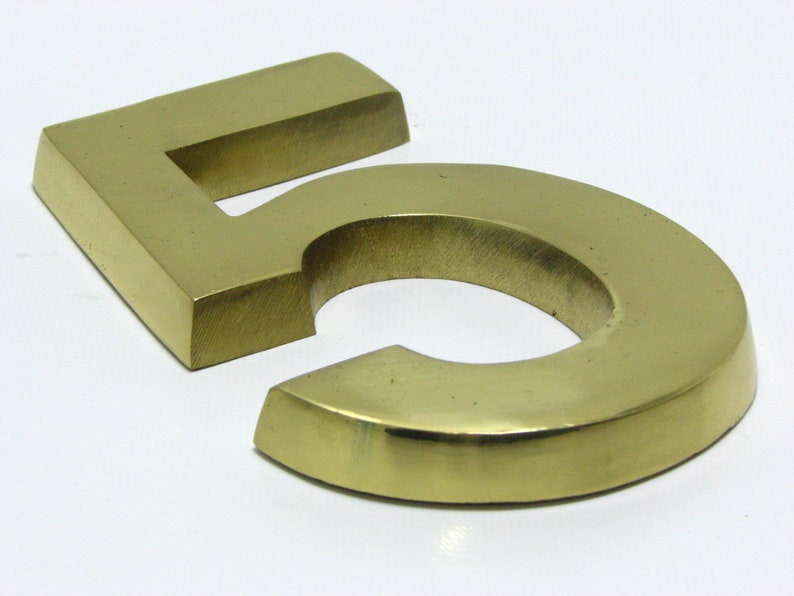 Solid Brass Numbers Wall Decor Ideas Door, Adress and Store Sign - Etsy
