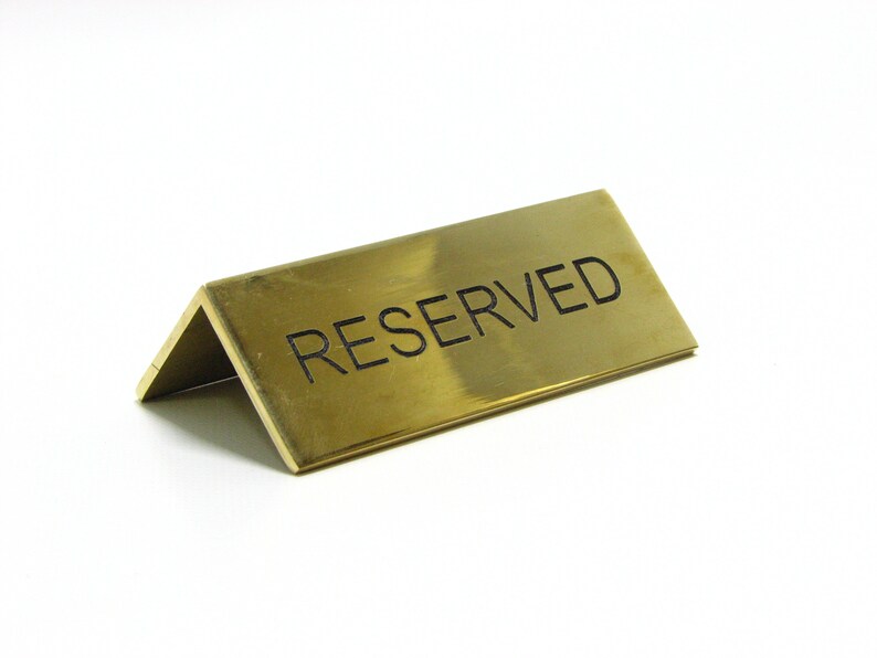 RESERVED Desk Sign Personalized Solid Brass Desk Name Plate | Etsy