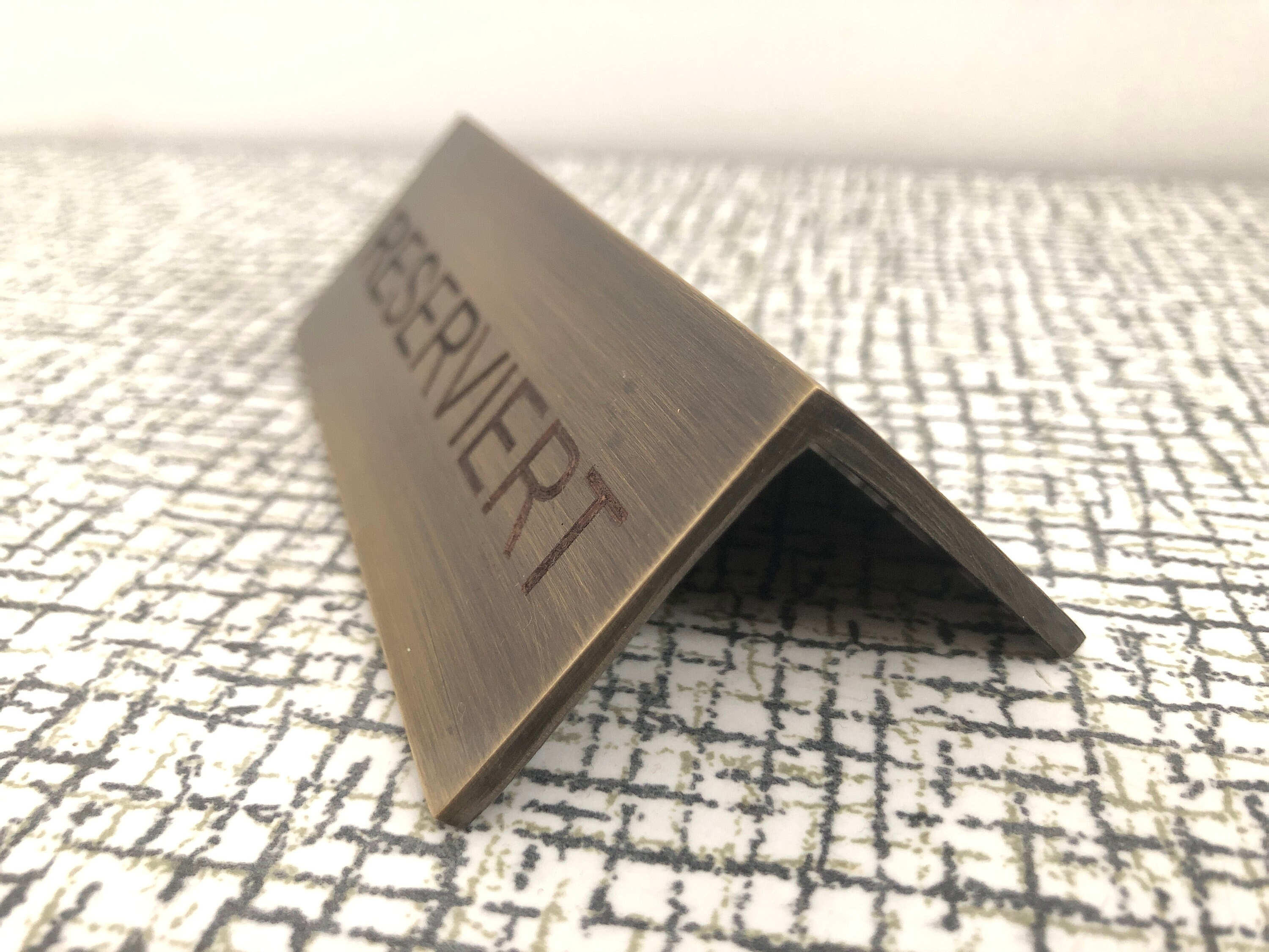 RESERVED Desk Sign Personalized Solid Brass Desk Name Plate Gold or ...