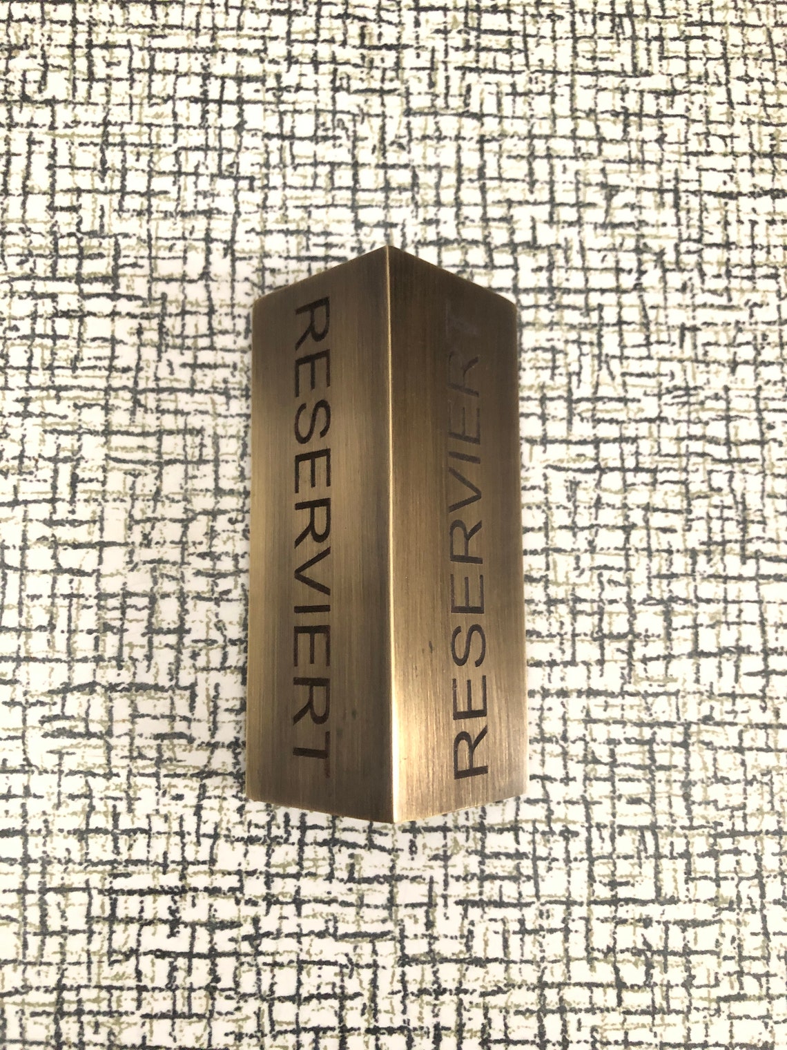 RESERVED Desk Sign Personalized Solid Brass Desk Name Plate Gold or ...