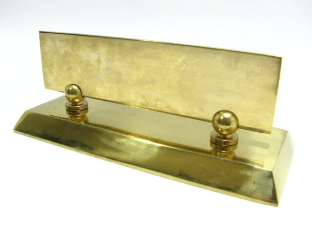 Personalized Solid Brass Desk Name Plate - Etsy Canada