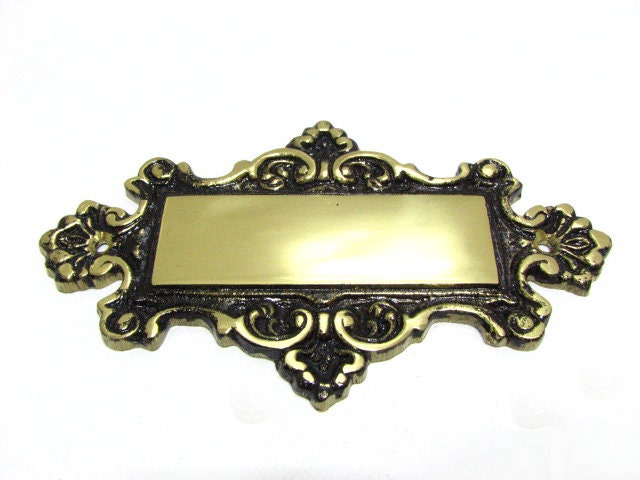 Personalized Solid Brass Door Name Plates Rectangle Writing Space Door ...