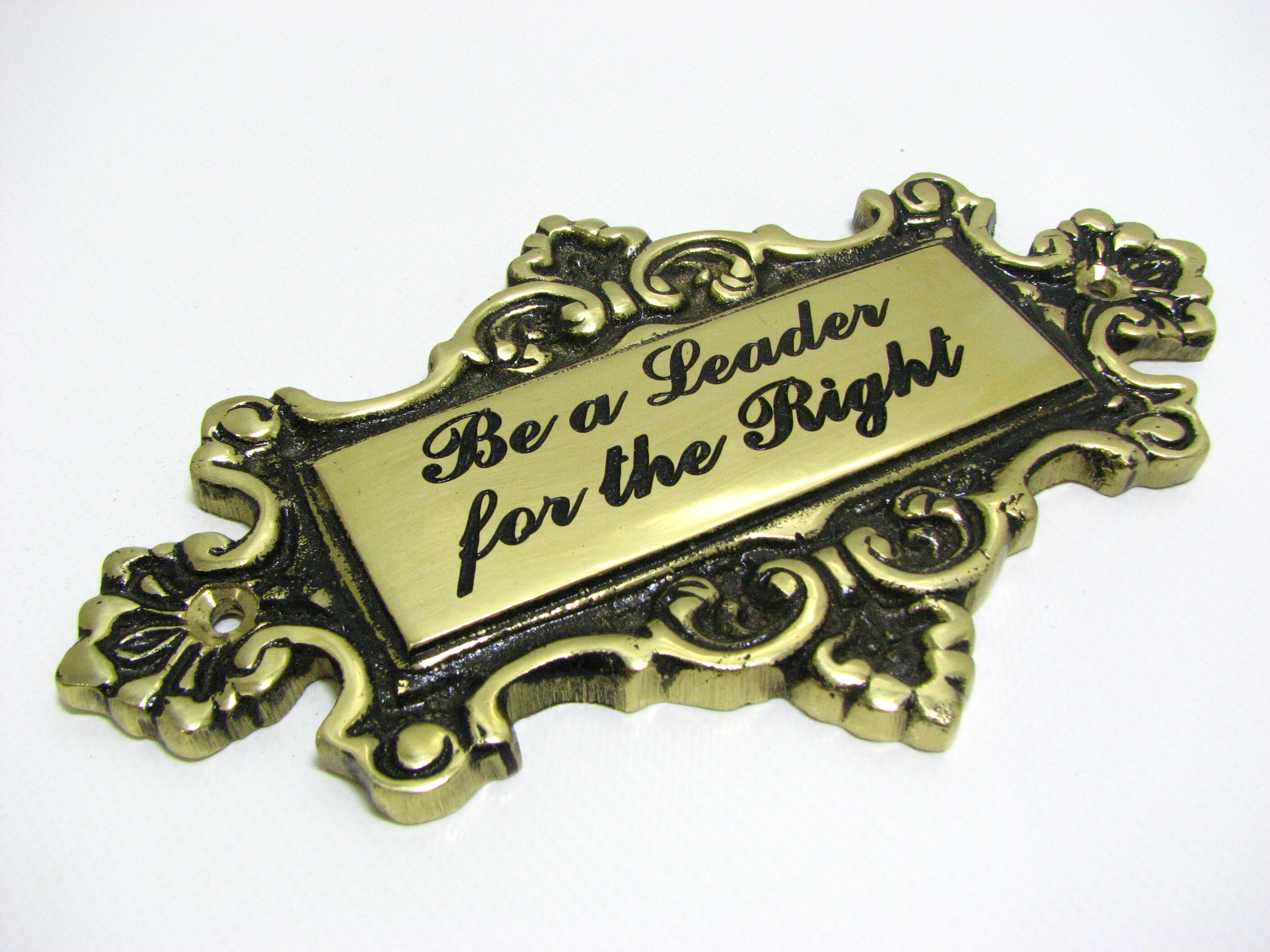 Personalized Solid Brass Door Name Plates Rectangle Writing Space Door ...