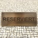 RESERVED Desk Sign Personalized Solid Brass Desk Name Plate Gold or ...