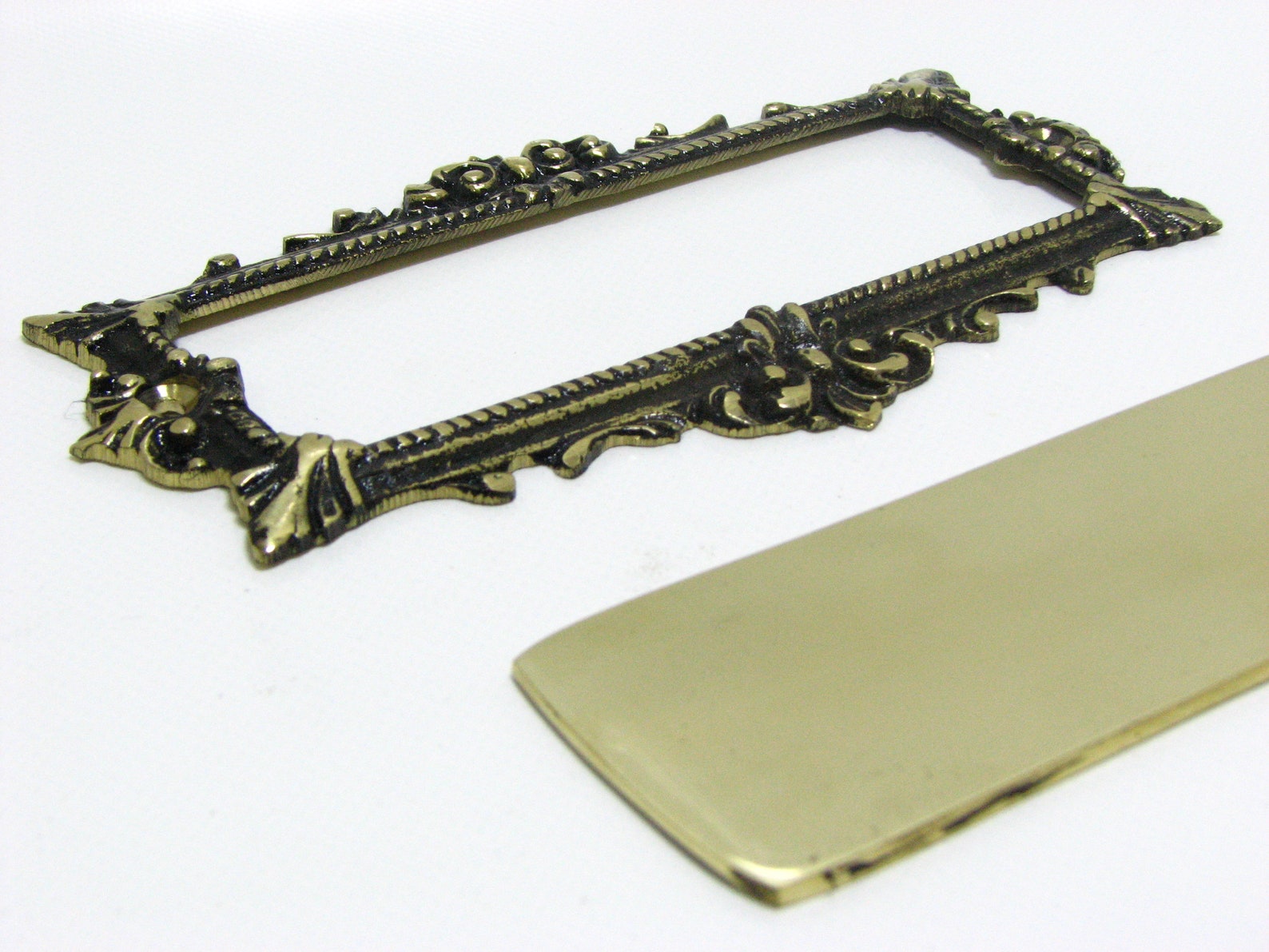 Personalized Solid Brass Door Name Plates - Replaceable Plate ...