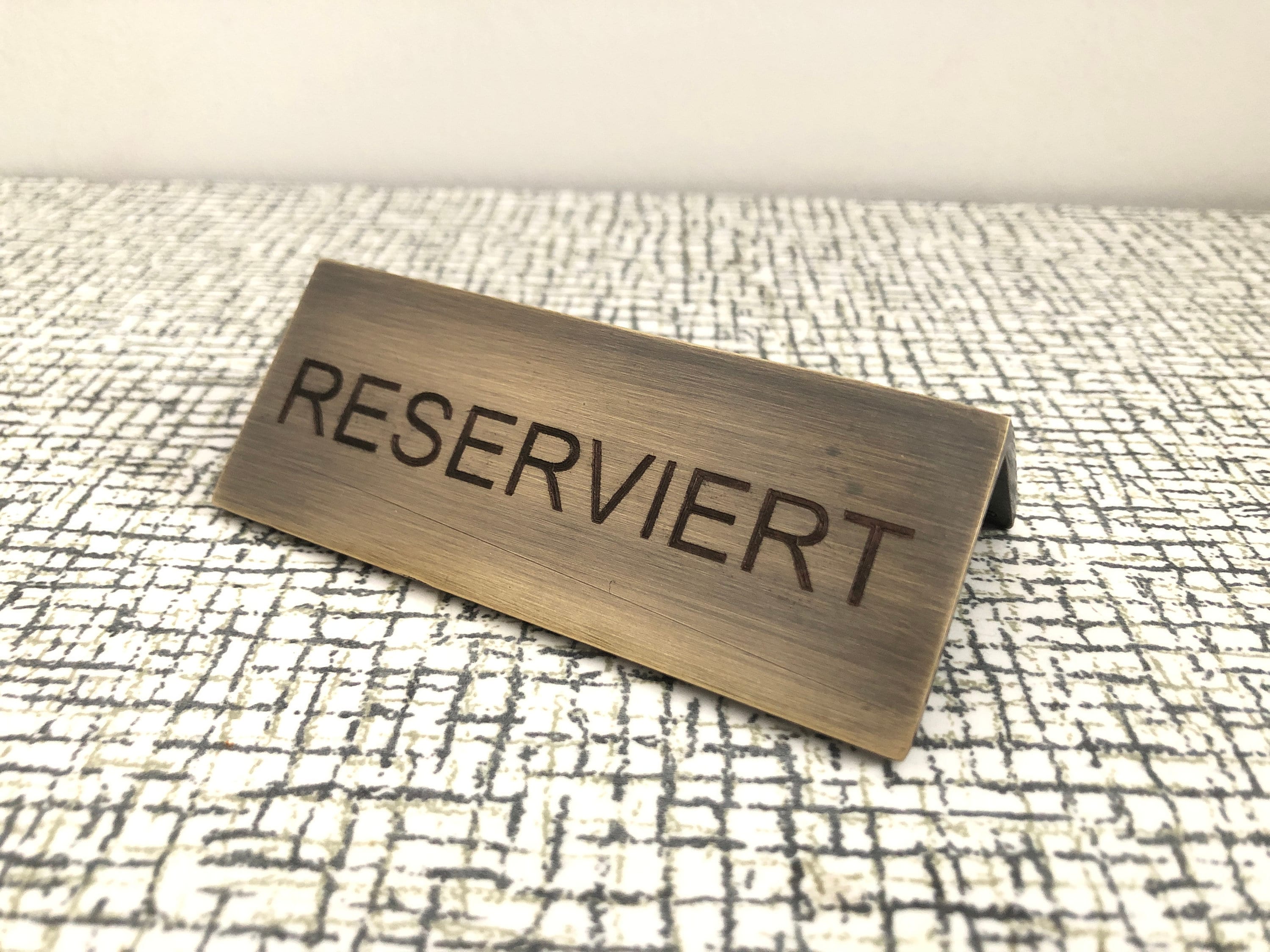 RESERVED Desk Sign Personalized Solid Brass Desk Name Plate Gold or ...