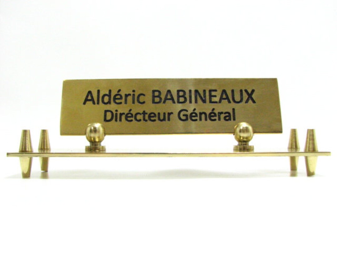 Personalized Solid Brass Desk Name Plate - Etsy