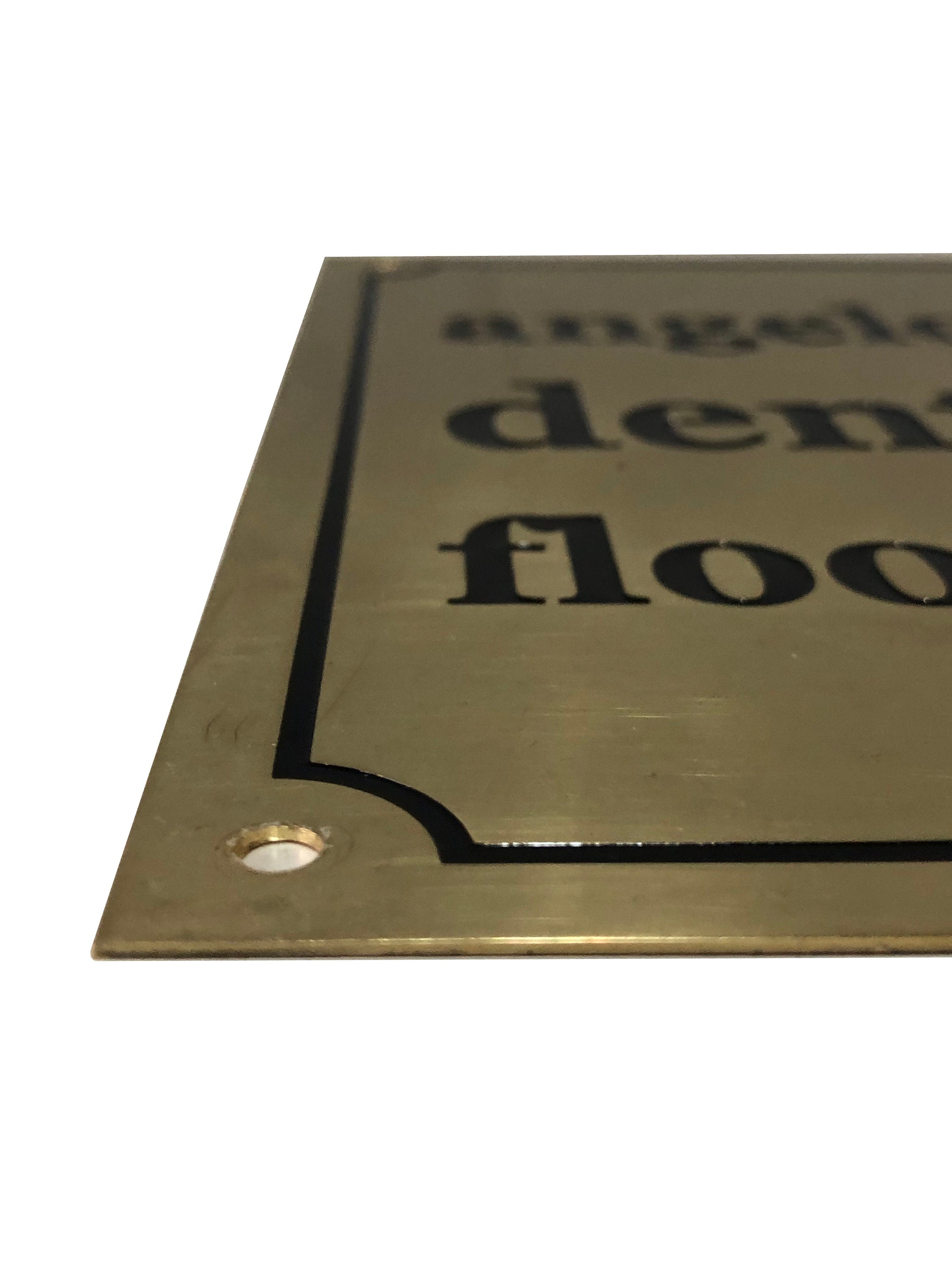 20x20 Cm Brass CUSTOMIZED Sign Plaque PERSONALIZED Shop Signage CUSTOM ...