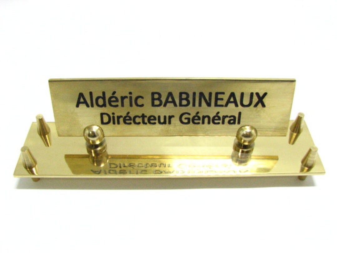 Personalized Solid Brass Desk Name Plate - Etsy