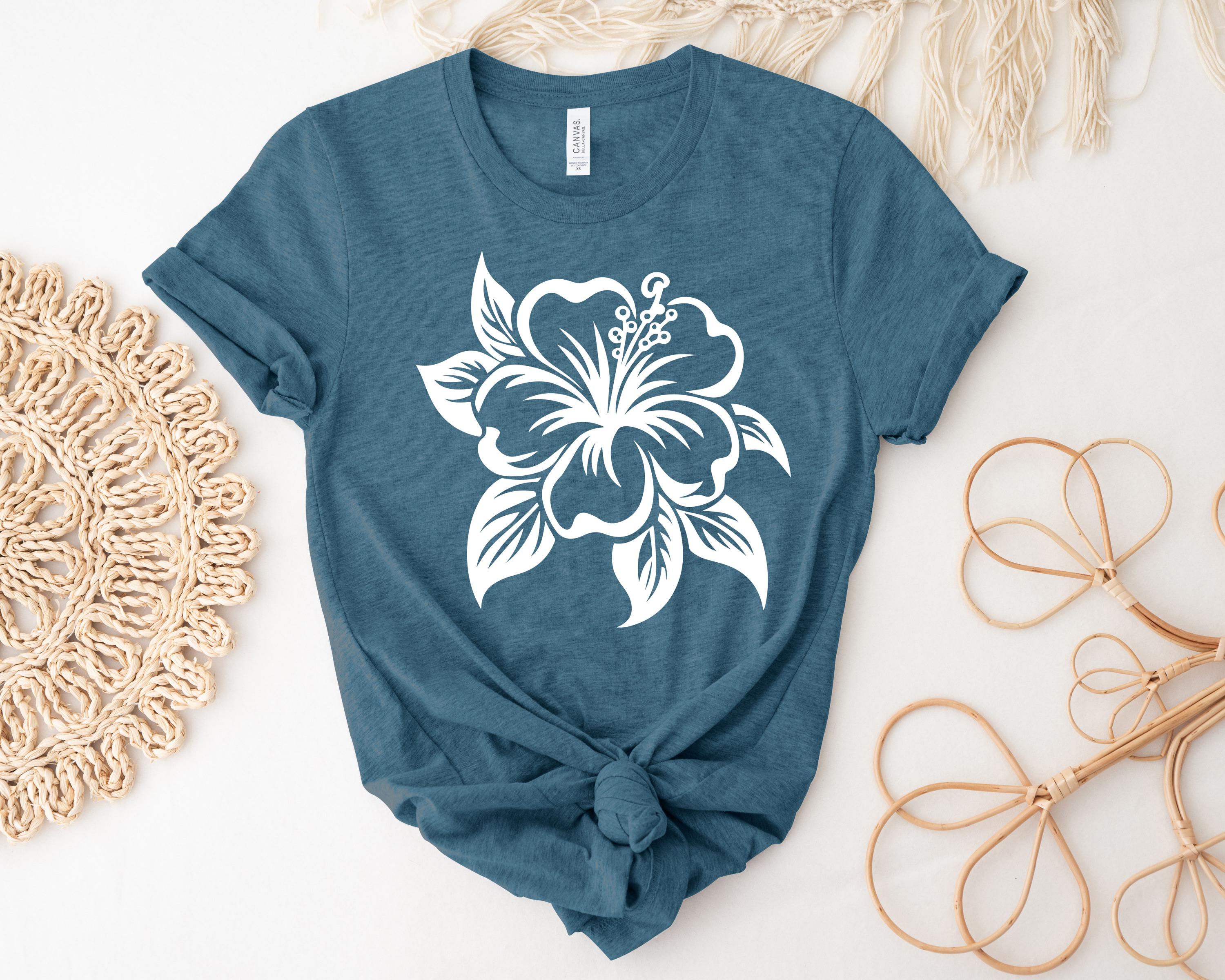 Island Hibiscus DTF Transfer, High Quality DTF, Hawaiian Flower Graphic ...