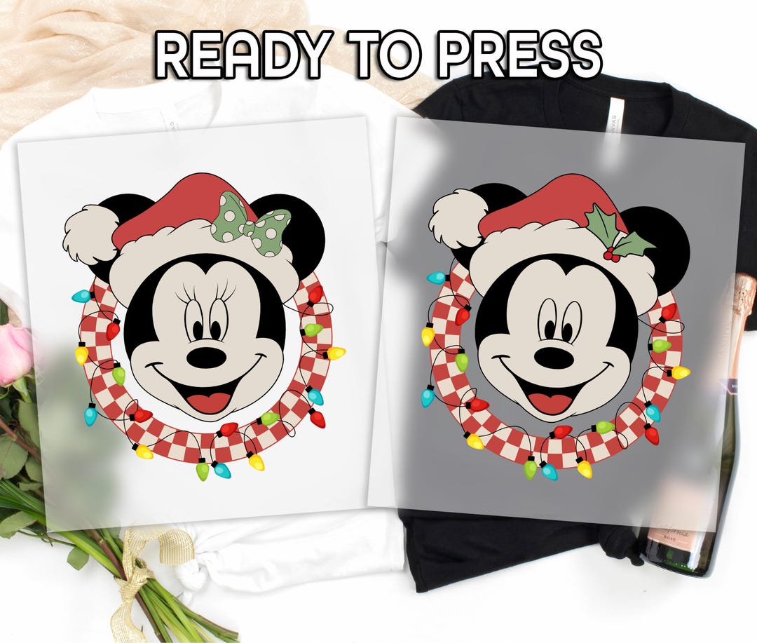 Mickey and Mickey DTF Heat Transfer, Disney Lover Print, Full Color DTF ...