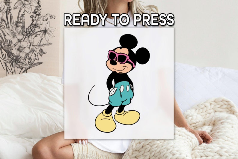 Disney Mickey DTF Transfer, Mickey Mouse Print, Full Color DTF Transfer ...