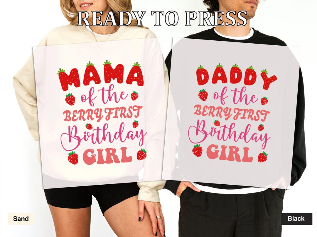 Custom Berry First Birthday Family DTF Transfer, Custom Title ...
