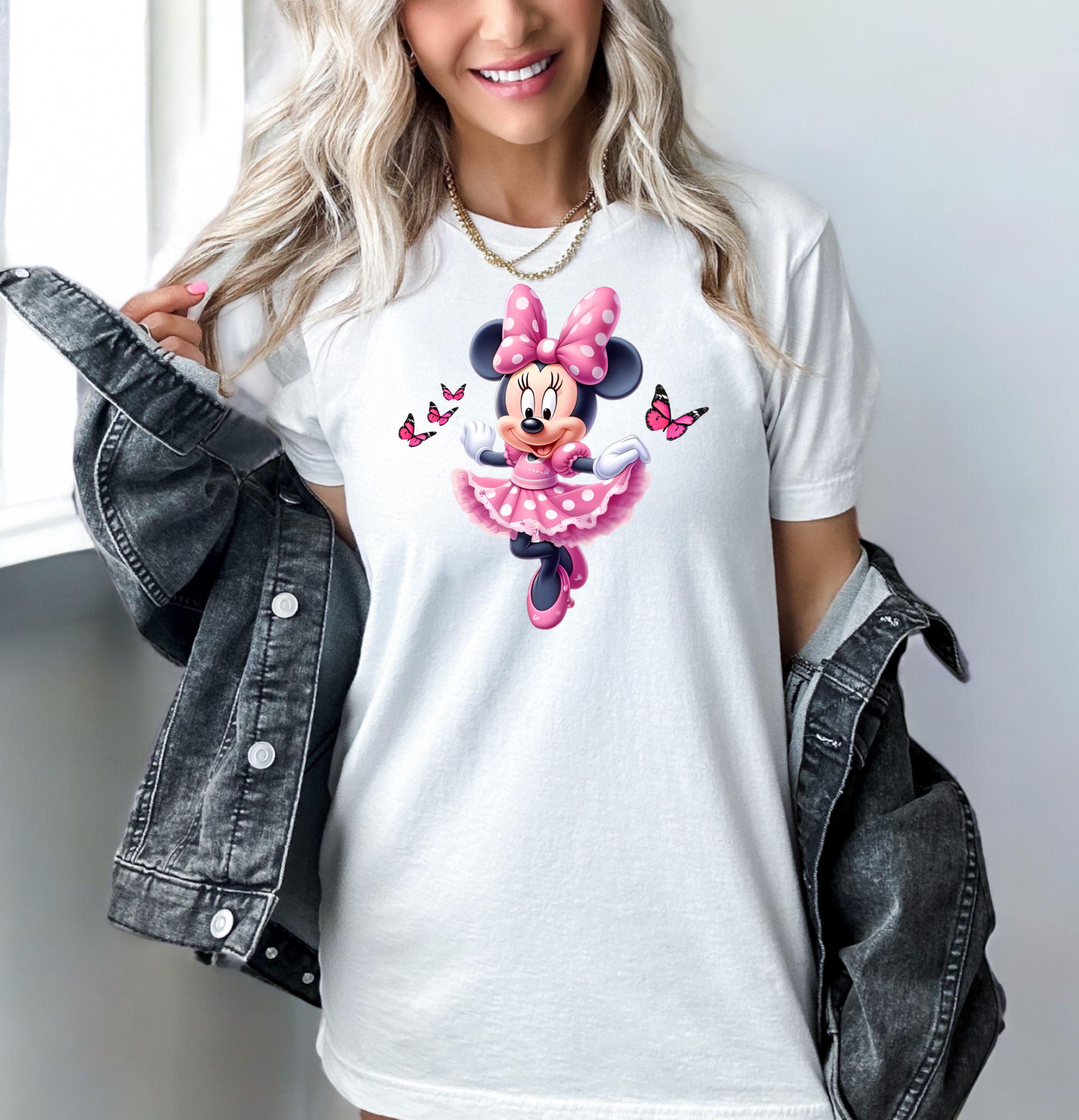 Disney Minnie Cute Pink Dress DTF Heat Transfer, High Quality DTF ...