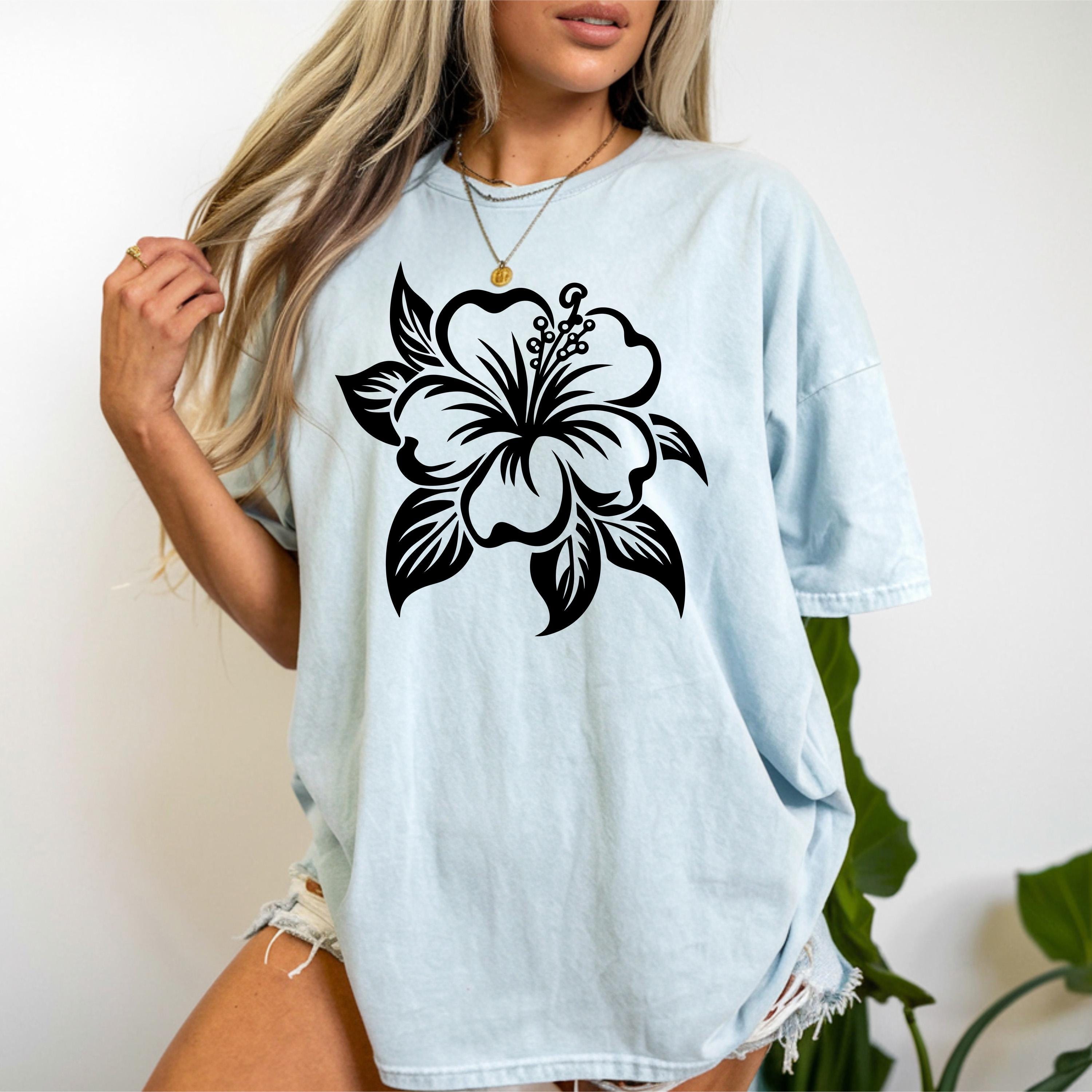 Island Hibiscus DTF Transfer, High Quality DTF, Hawaiian Flower Graphic ...