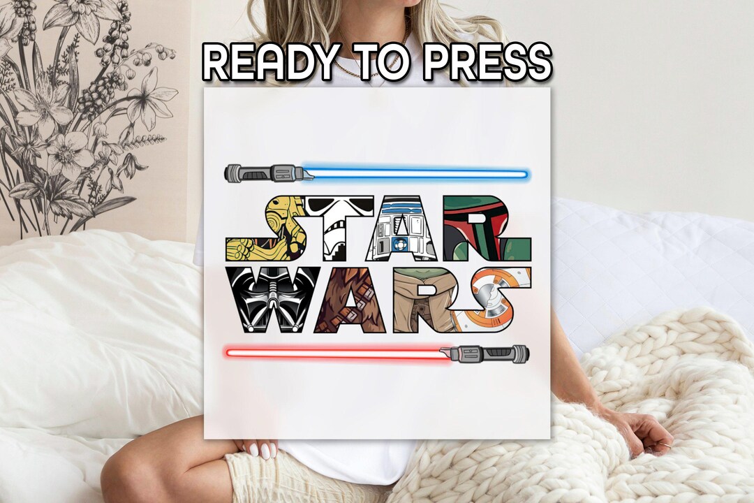 Star Wars DTF Transfer, Star Wars Fan Graphic Print, Classic Sci-fi ...