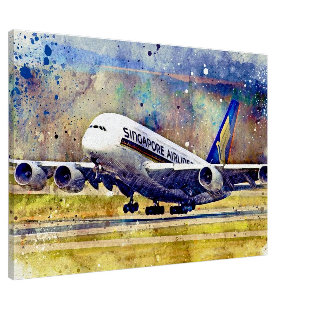 Singapore Airlines A380 Takeoff Watercolour | Aviation Wall Art ...