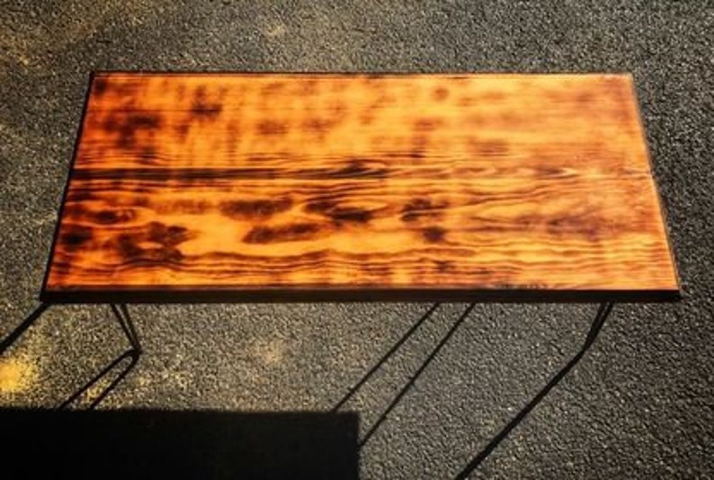 Shou Sugi Ban, Burnt-grain Coffee Table With Beautiful Red Cedar Inlays ...