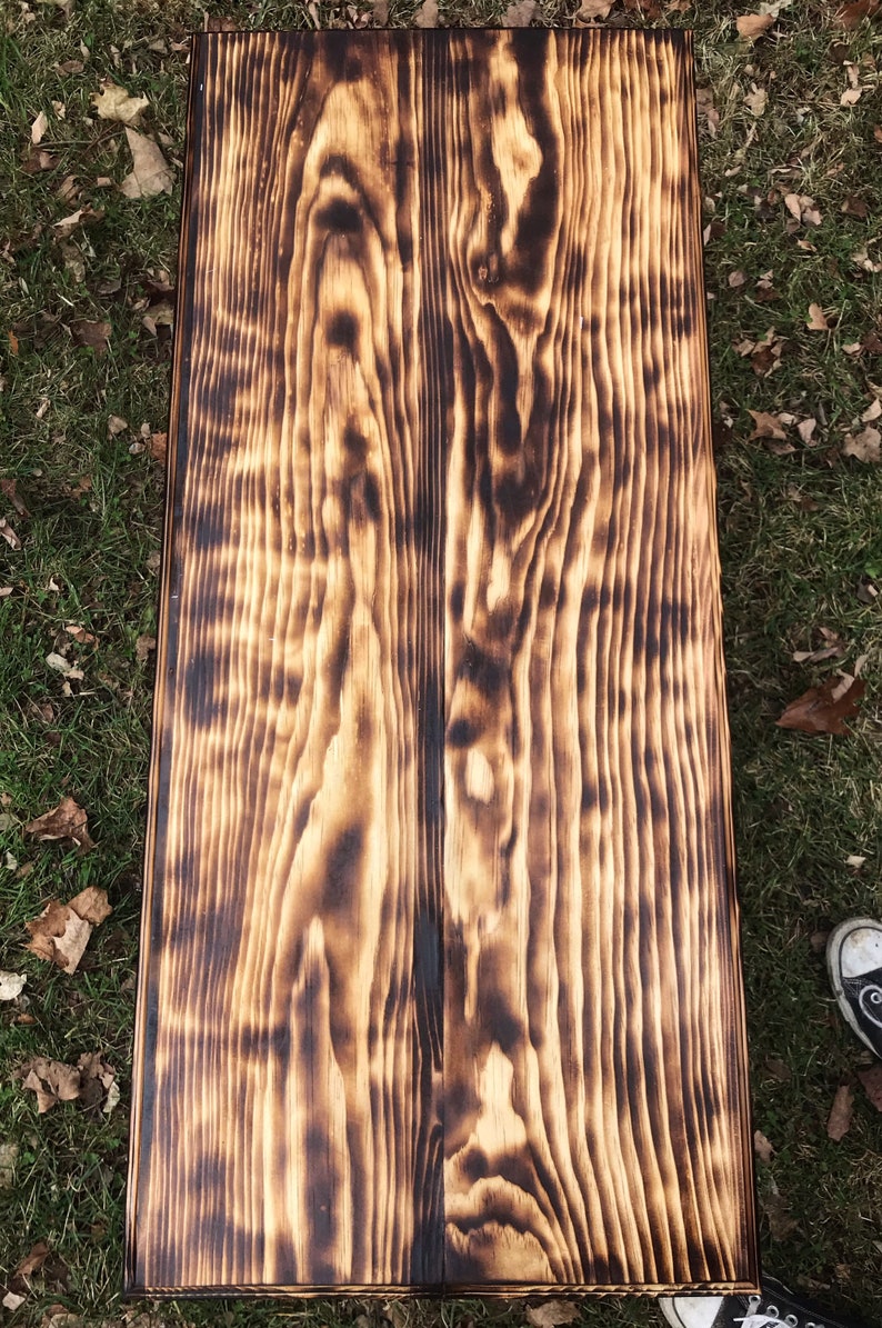 Shou Sugi Ban, Burnt-grain Coffee Table With Beautiful Red Cedar Inlays ...