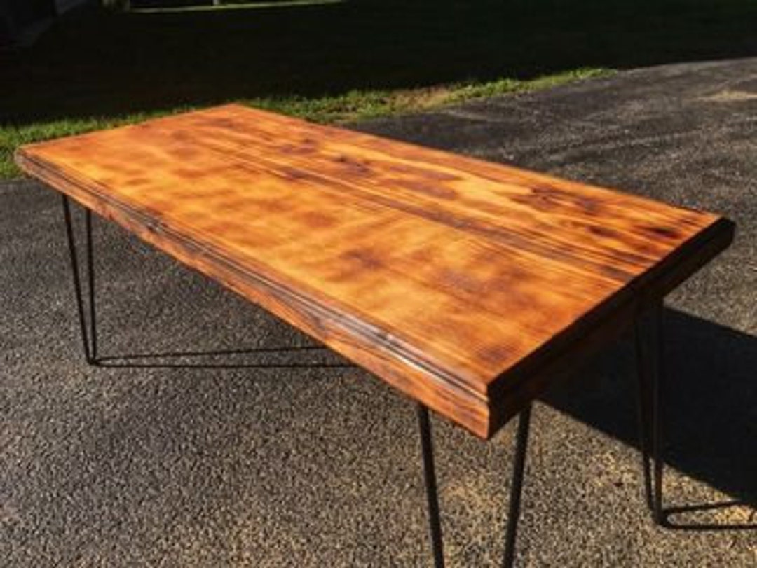 Shou Sugi Ban, Burnt-grain Coffee Table With Beautiful Red Cedar Inlays ...