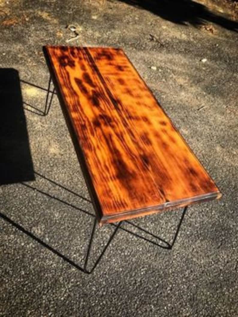 Shou Sugi Ban, Burnt-grain Coffee Table With Beautiful Red Cedar Inlays ...